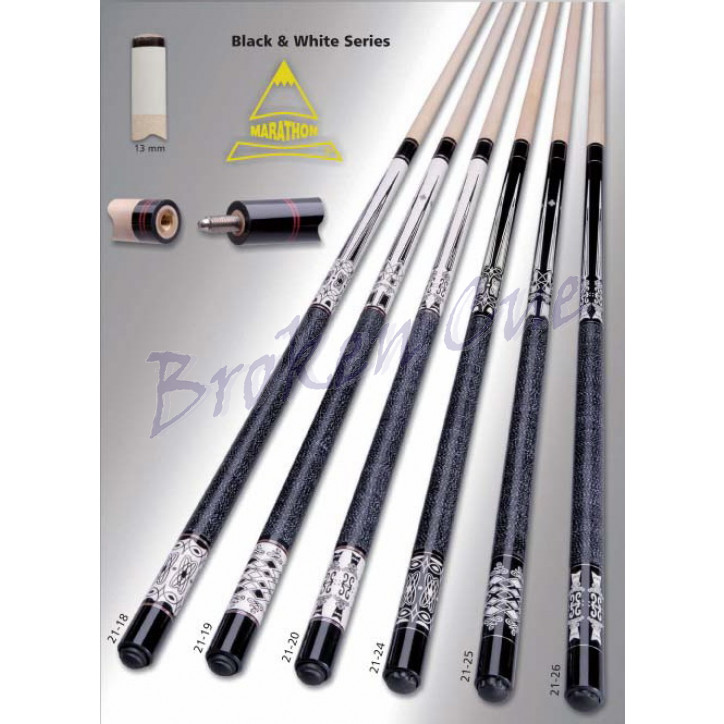 Pool-Queue - Serie Black & White - Broken Cue Shop