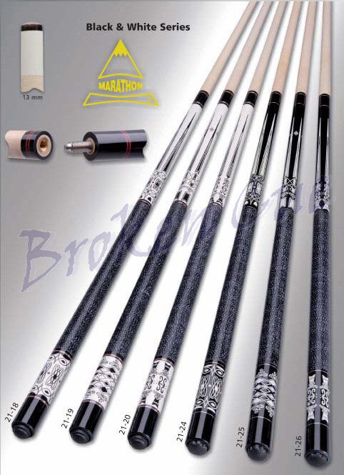 Pool-Queue - Serie Black & White - Broken Cue Shop